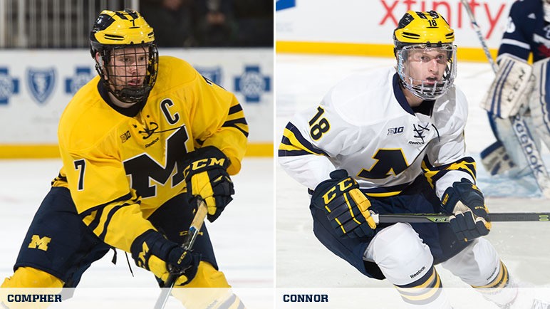 Compher, Connor Named Big Ten's Top Performers of the Week