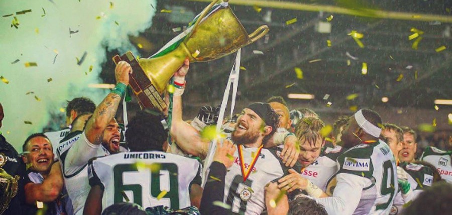 Nick Alfieri Wins GFL Championship with Schwäbisch Hall