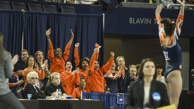 W. Gymnastics. No. 6 Auburn Advances to NCAA Championship
