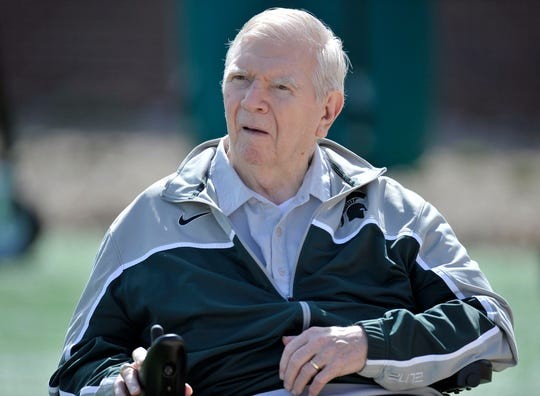 Former Michigan State football coach, athletic director George Perles ...
