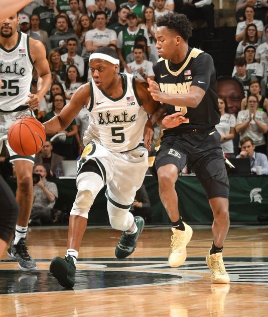 MSU suffocates Edwards, Purdue to extend win streak