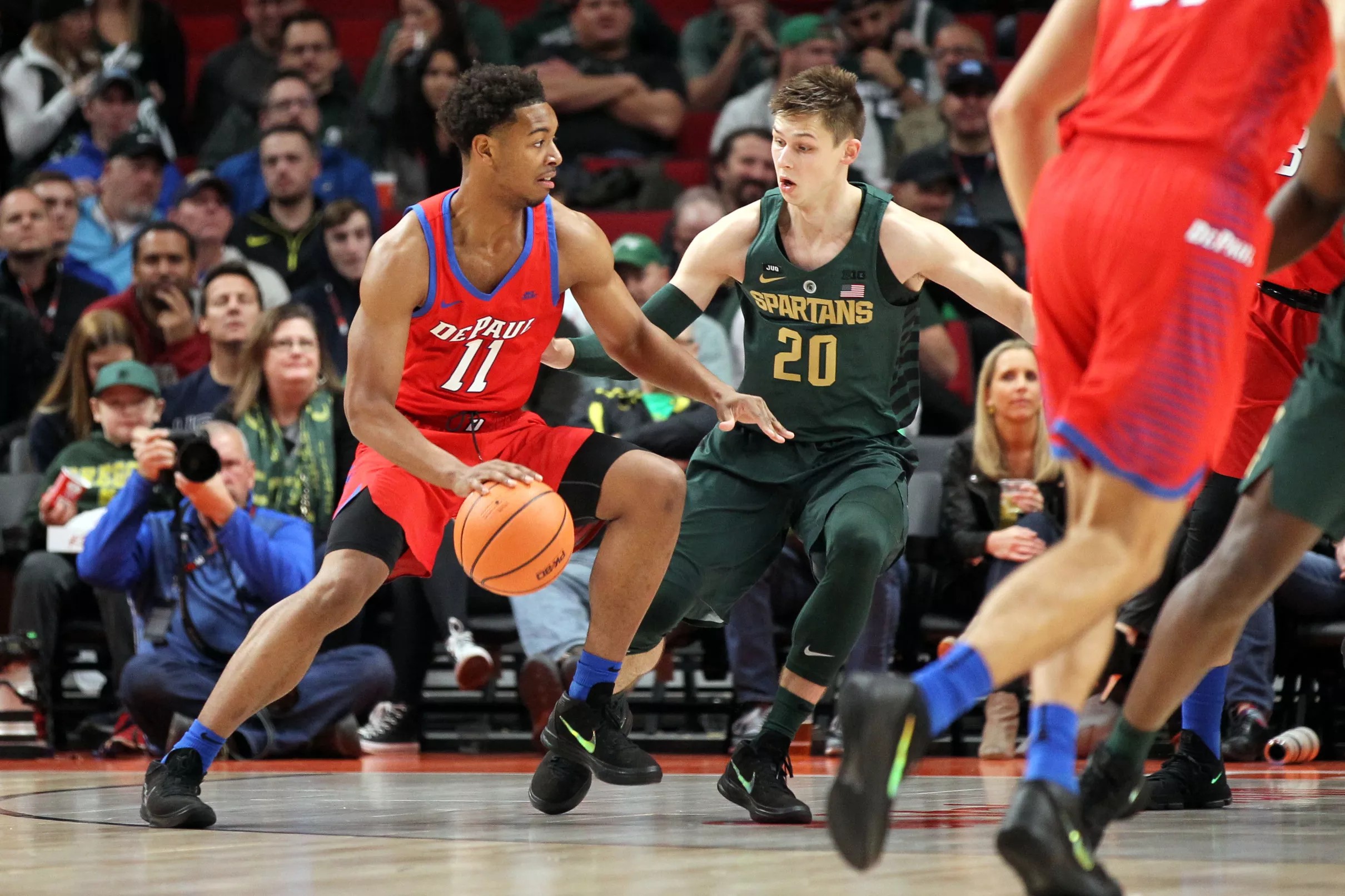 Roundball recap: Spartans trounce DePaul after tight first half