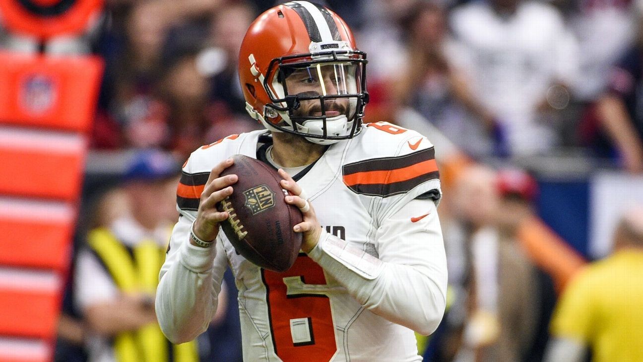 Baker Mayfield's three first half interceptions too much for Browns to ...
