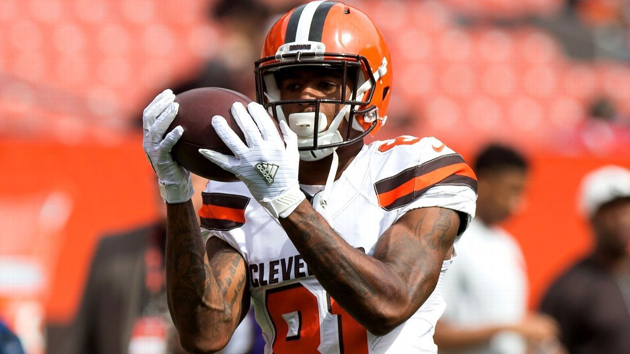 Browns WR Higgins week-to-week with MCL