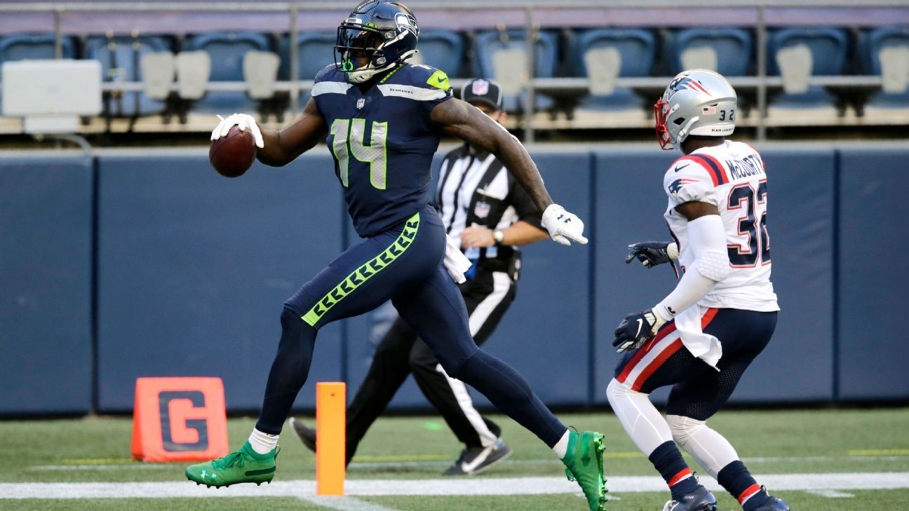 Seahawks' Russell Wilson, DK Metcalf connect on 54-yard TD