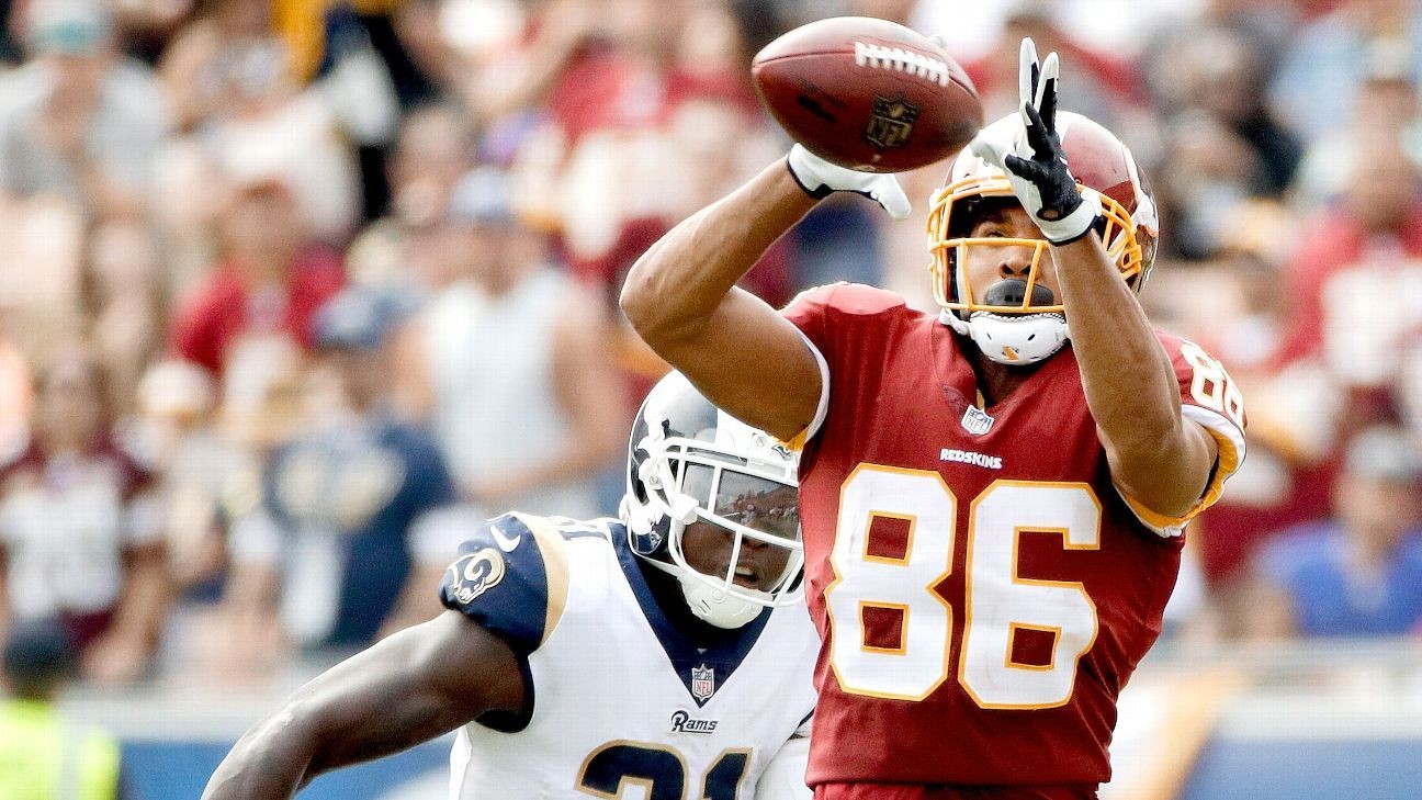 Jordan Reed remains confident about playing Chiefs Monday