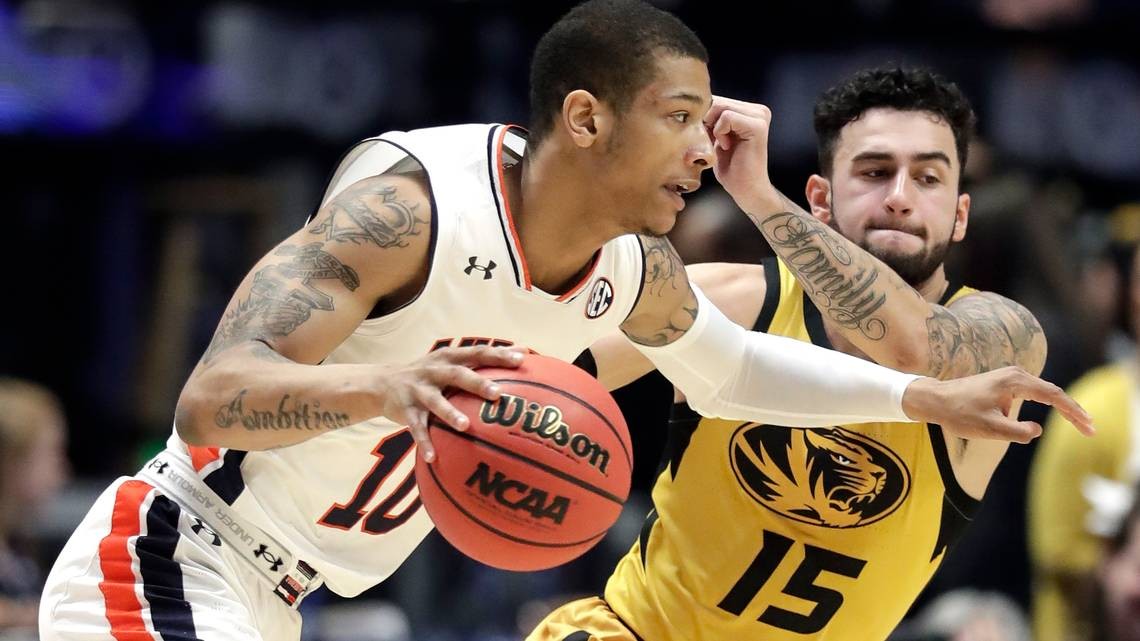 Auburn beats Missouri 71-61 in SEC Tournament despite 25 from Jordan Geist