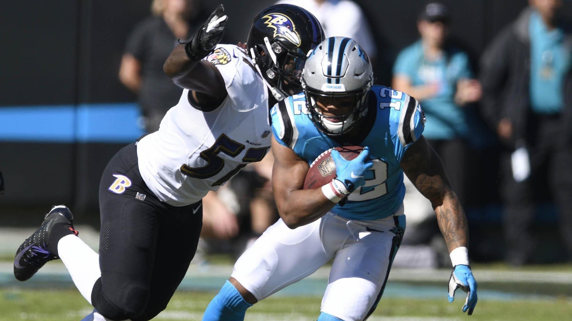 Panthers rookie WR DJ Moore (Maryland) busts loose, and the Ravens can ...