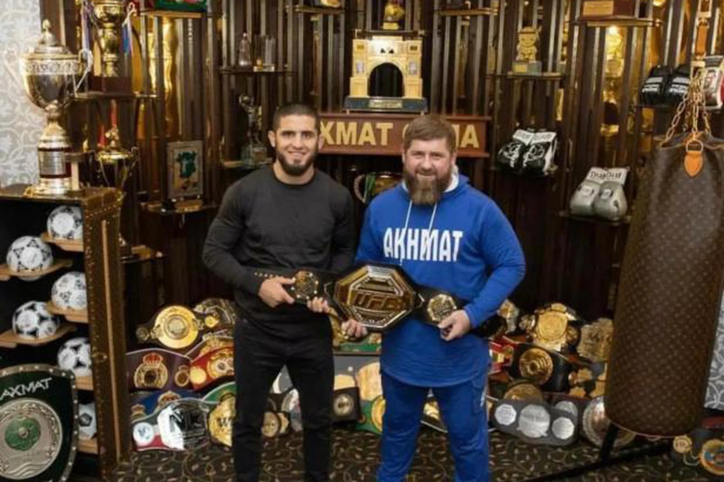 UFC champ Islam Makhachev visits Chechen dictator Ramzan Kadyrov