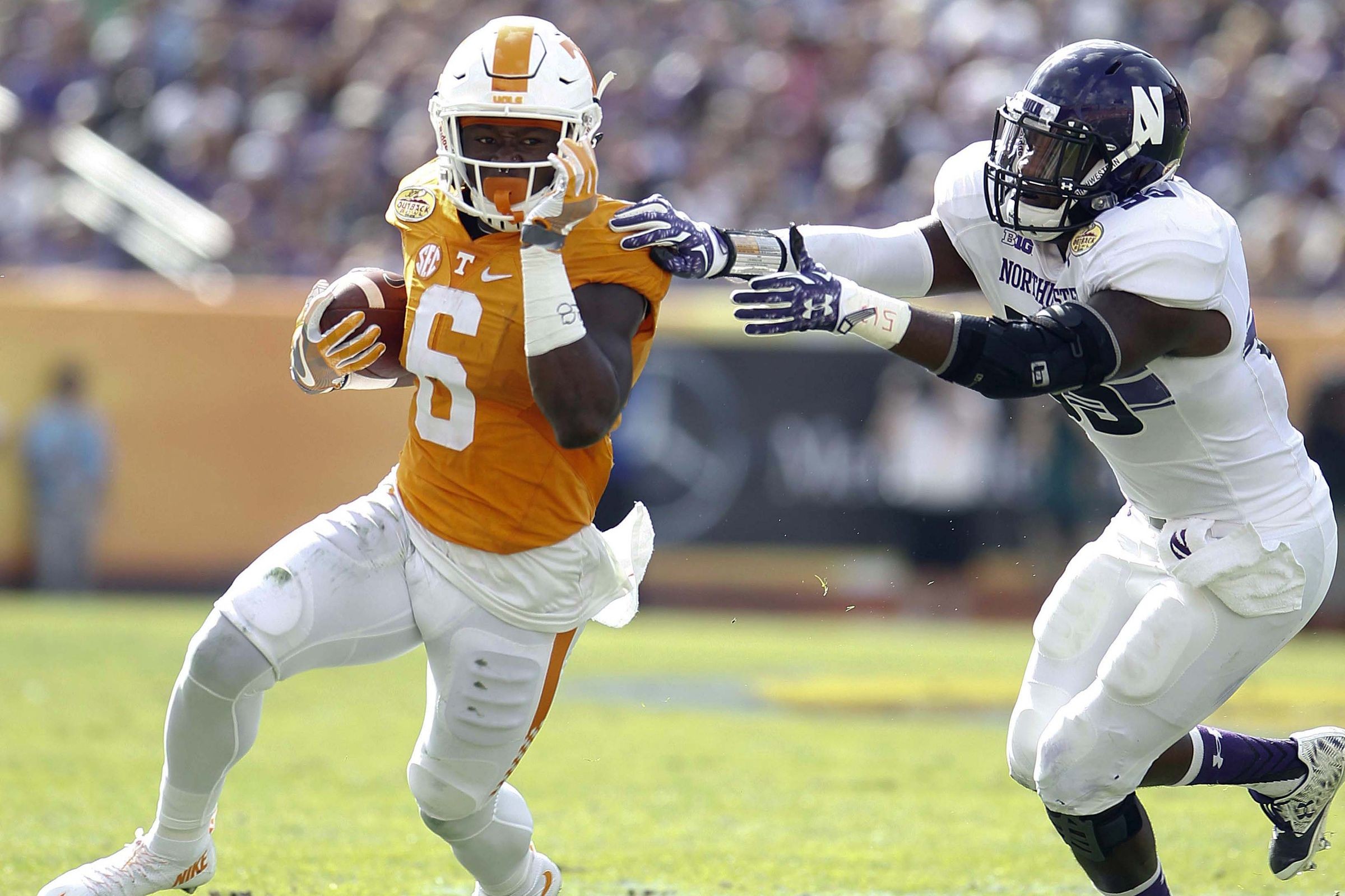 Tennessee Devours Northwestern 45-6 in the Outback Bowl.