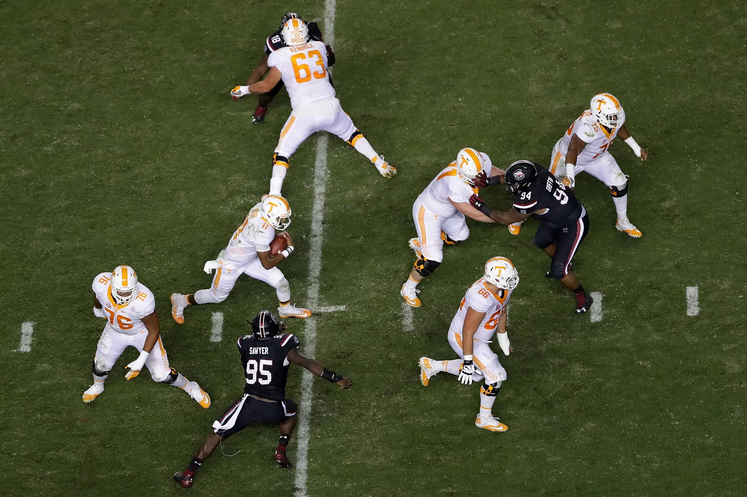 Butch Jones is excited about Tennessee’s offensive line
