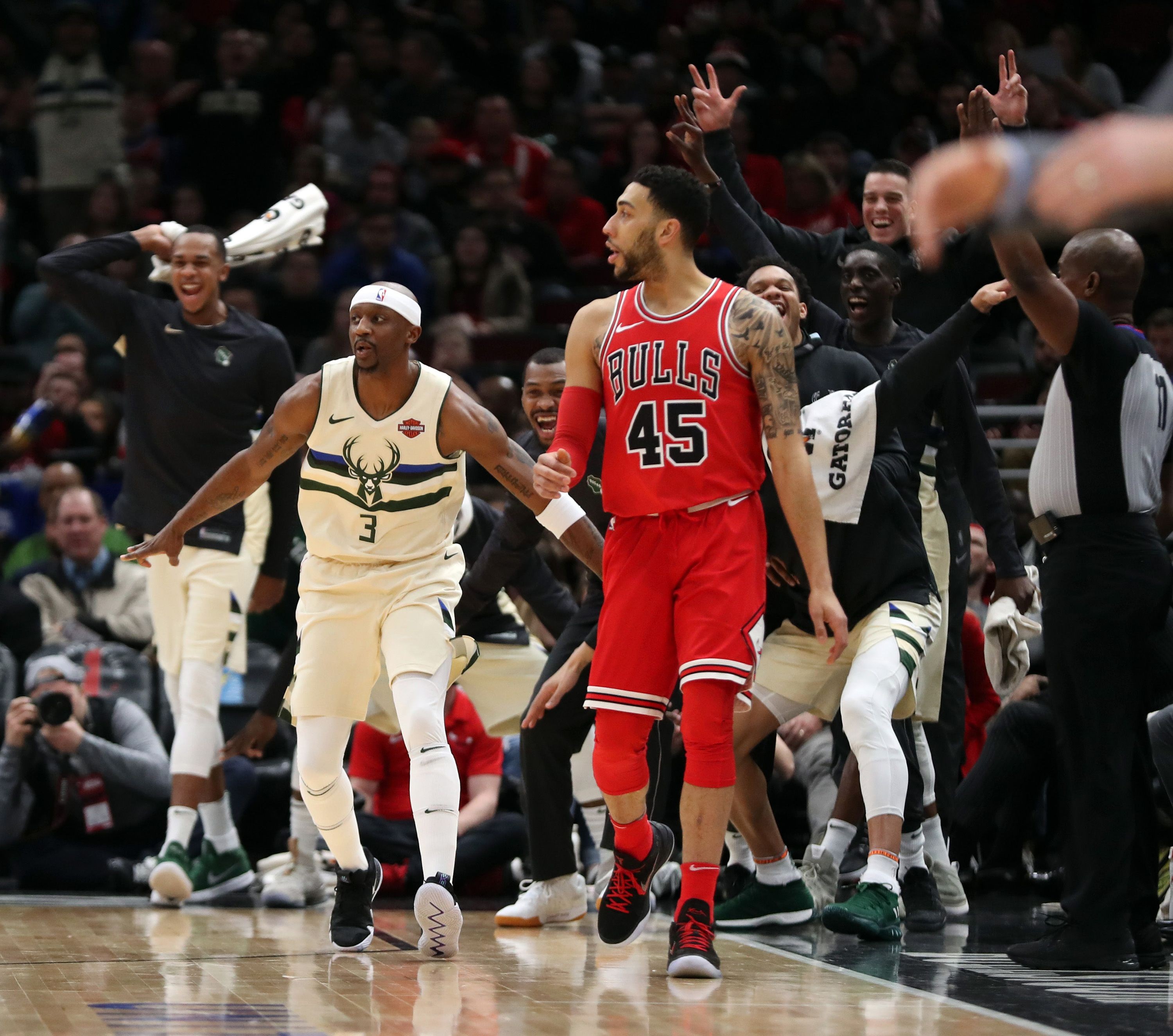 The Chicago Bulls play the Milwaukee Bucks for the last time this season