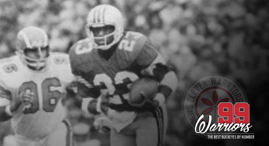 No. 23, All-Big Ten Running Back, Ron Springs
