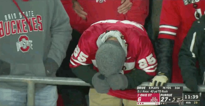 Ohio State's Shocking 49-20 Loss at Purdue in 11 Mostly Awful GIFs
