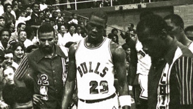 Michael Jordan's first game in Chicago was played in high school gym