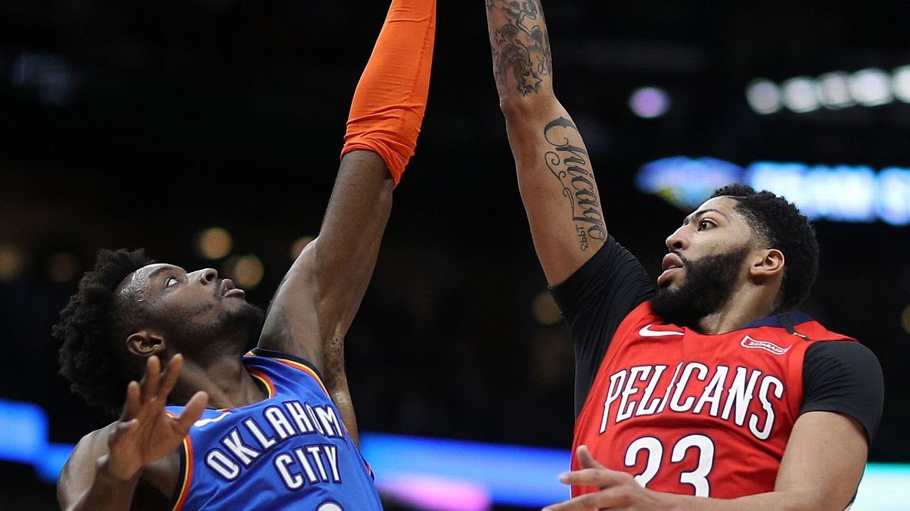 Anthony Davis scores 44 points in win over OKC's No. 1 defense