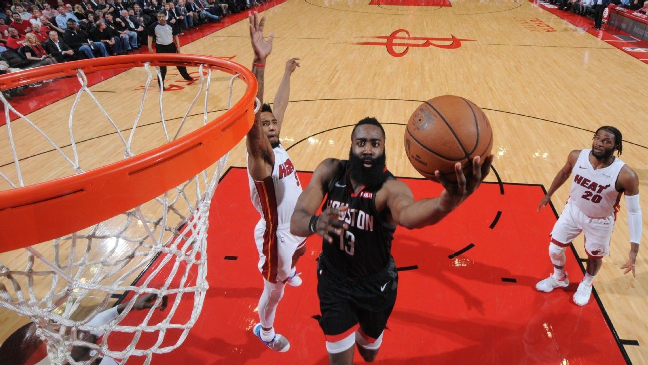 Harden drops 58 points to guide Rockets by Heat