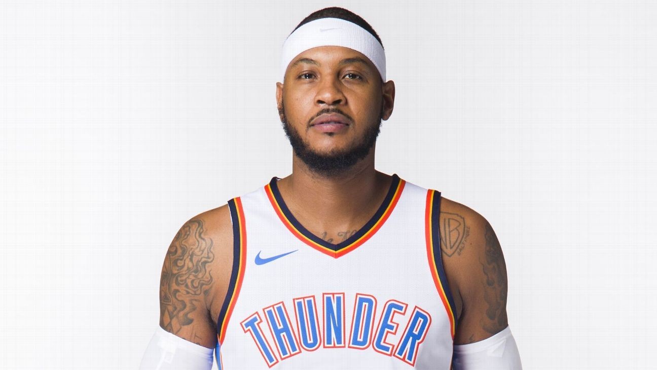 Carmelo will transition to starting power forward for the Thunder