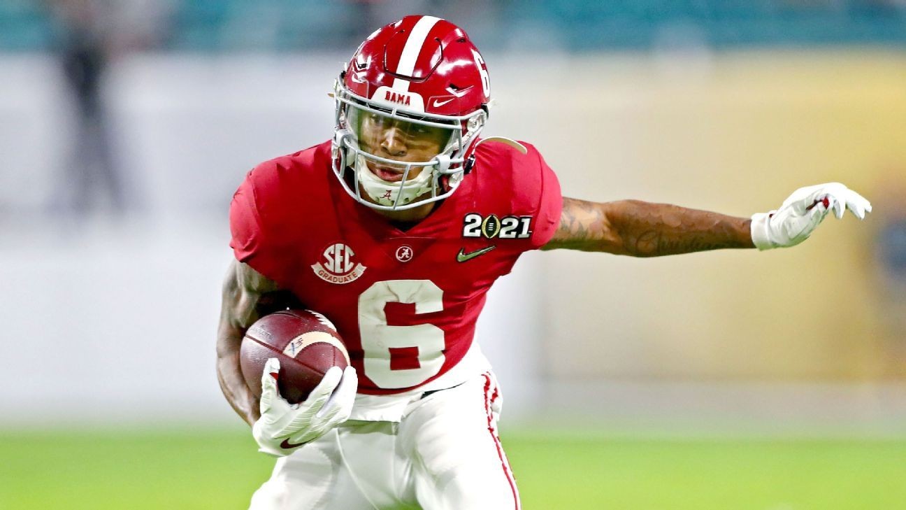 Alabama Crimson Tide WR DeVonta Smith breaks SEC career receiving yards ...