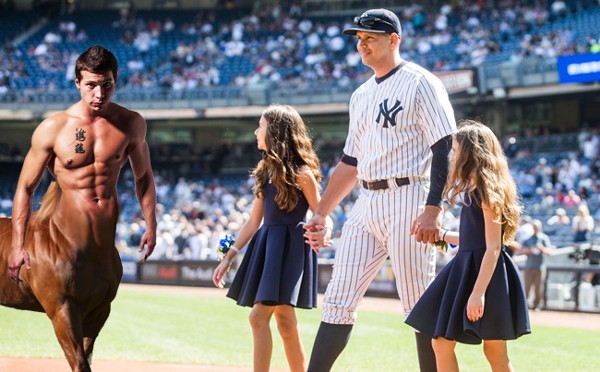 Yankees present A-Rod with real centaur in touching retirement ceremony