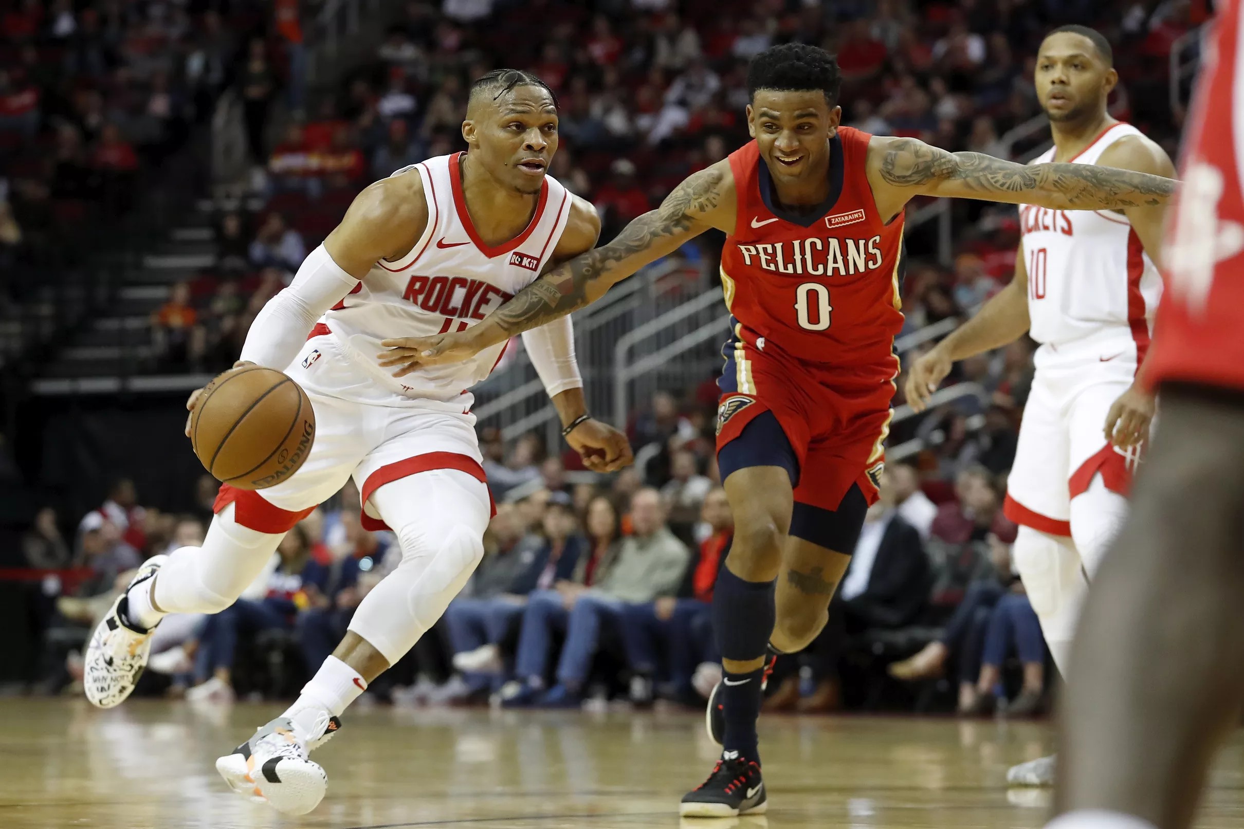 Westbrook leads Rockets to their first win of the season against the ...