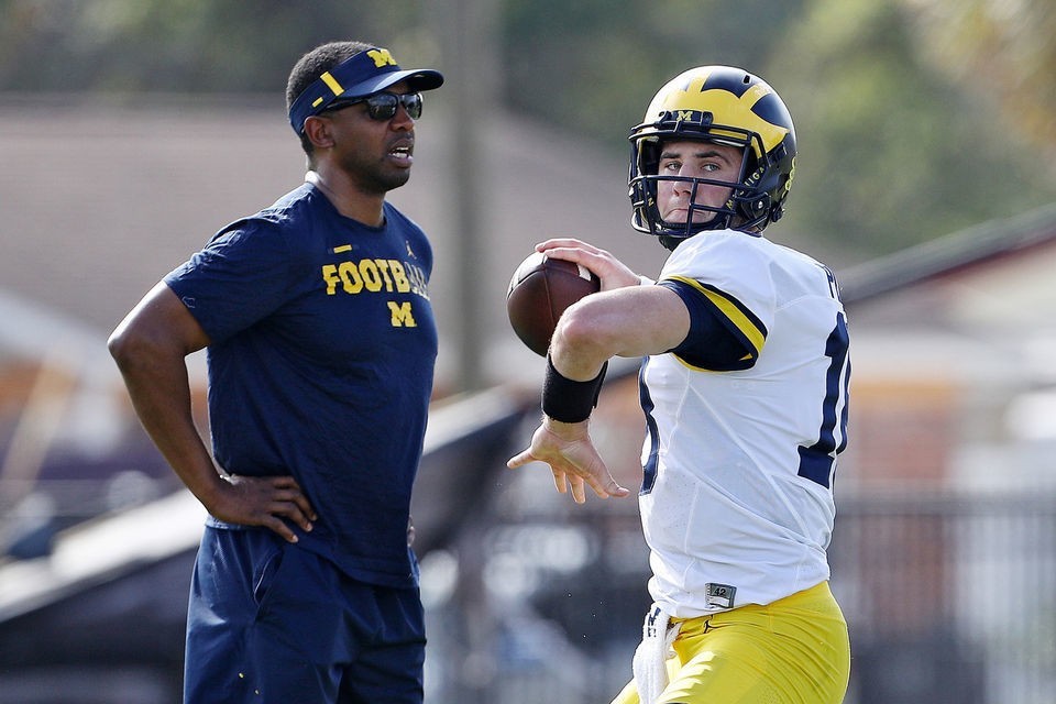 Brandon Peters remains Michigan's third-string QB, for now