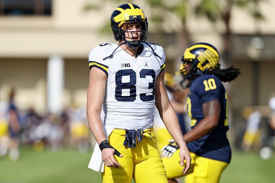 New Michigan coach Sherrone Moore impressed with depth, talent at TE