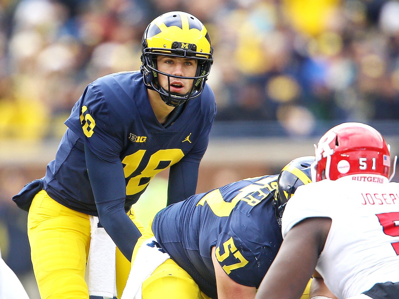 Michigan QB Brandon Peters grows louder, more confident in debut