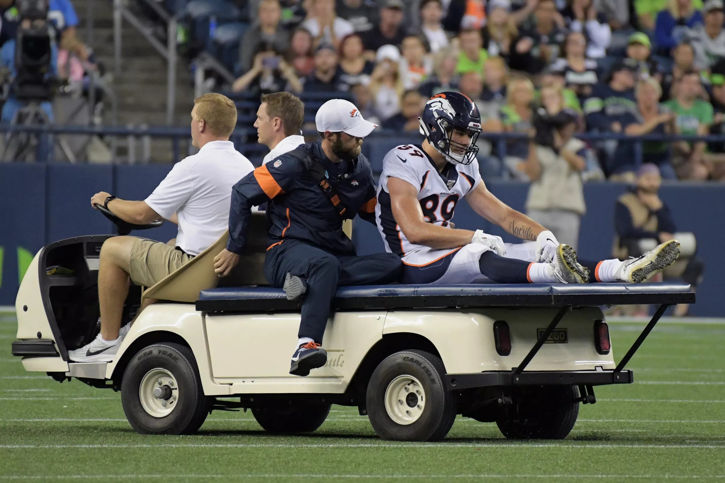 Broncos rookie Austin Fort tears ACL