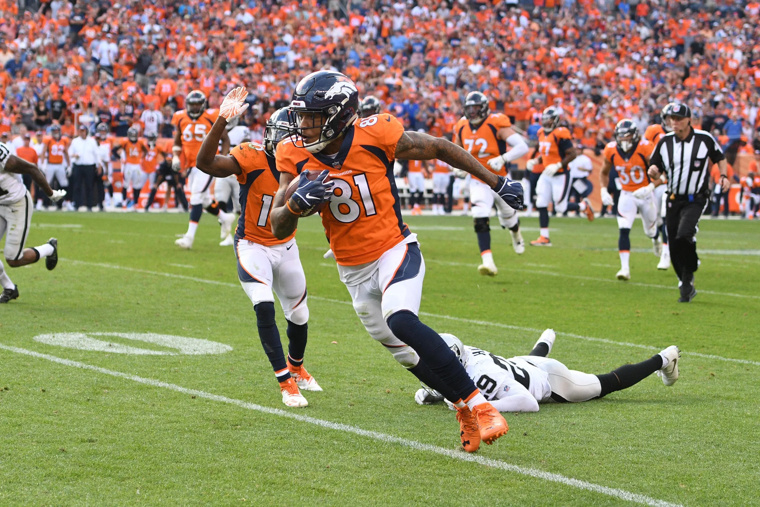 Broncos vs. Raiders: Tim Patrick secures our game ball for game ...