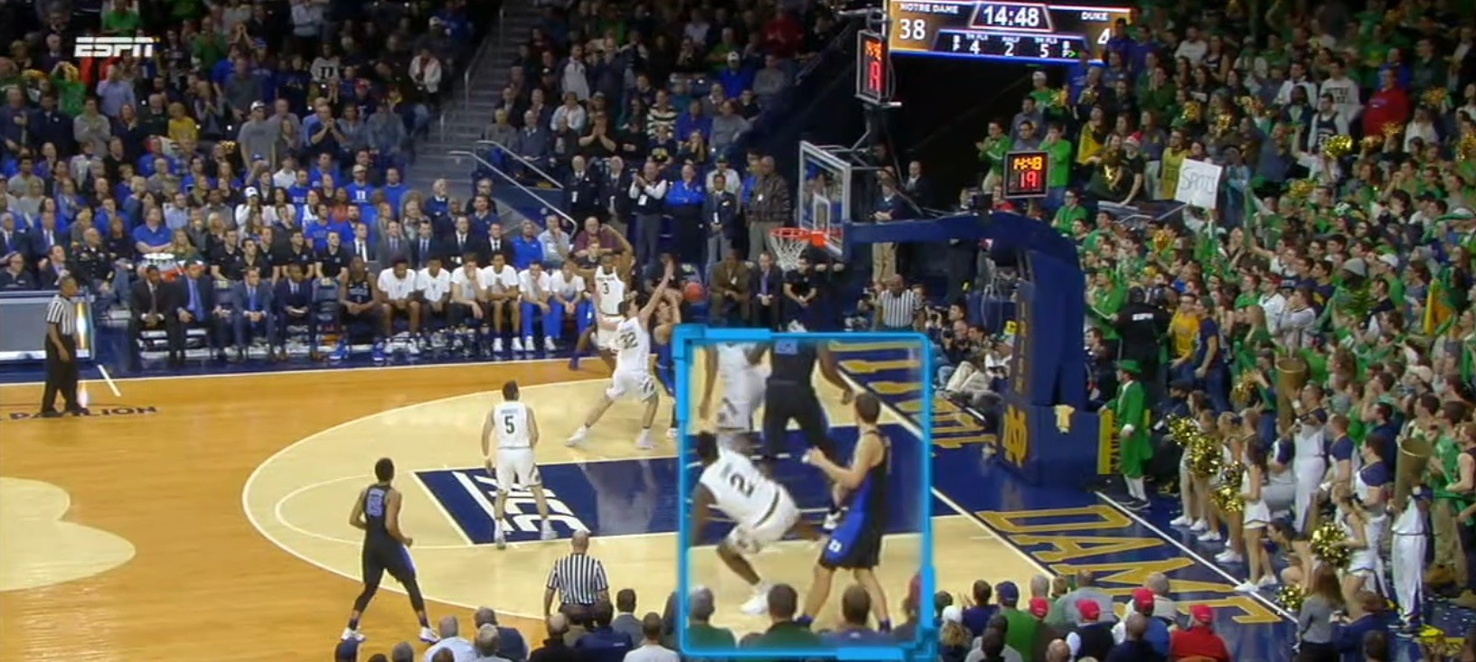 Did Duke’s Grayson Allen Trip a Notre Dame Player Last Night?