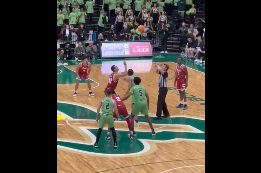 Watch: Referee Doug Shows had an interesting moment Sunday