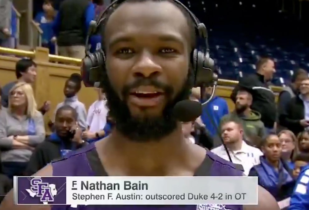 Fans rally to help Nathan Bain, hero of Stephen F. Austin’s upset of Duke
