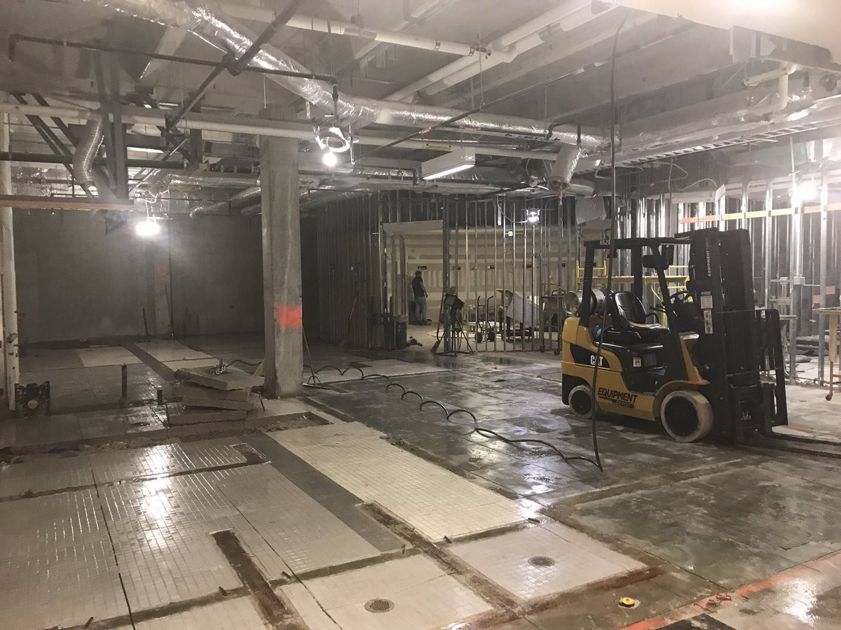 The locker room at the Joe Craft Center sure looks different