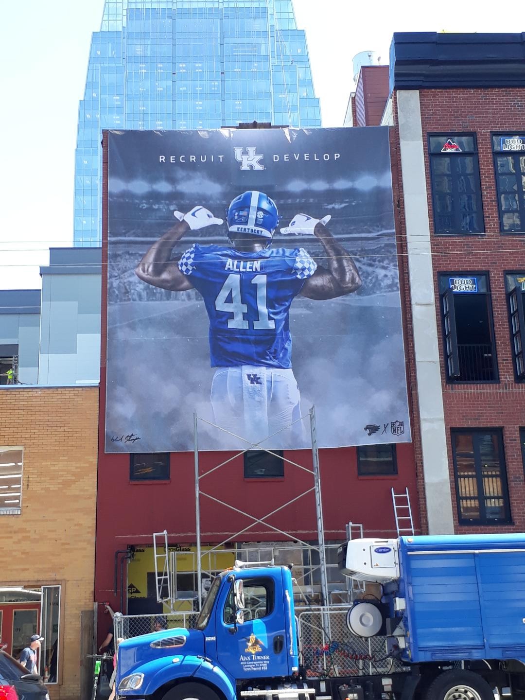There will be a huge Josh Allen sign on Broadway during NFL Draft