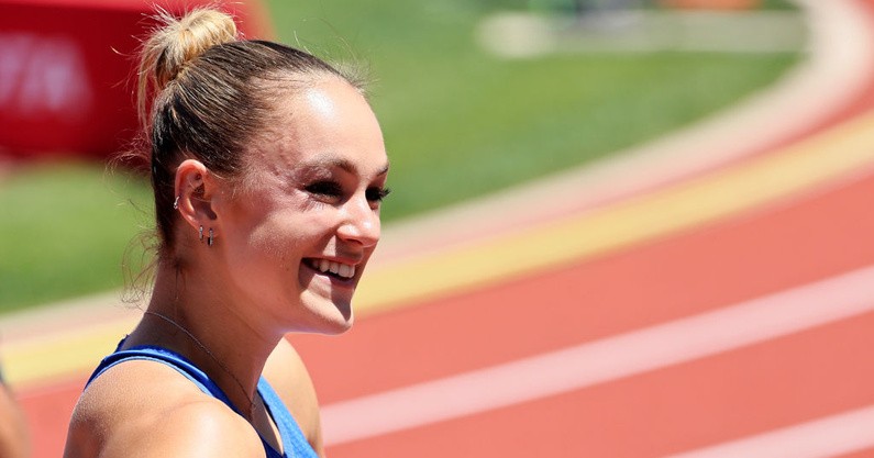 Abby Steiner advances to 200M semifinals at World Championships