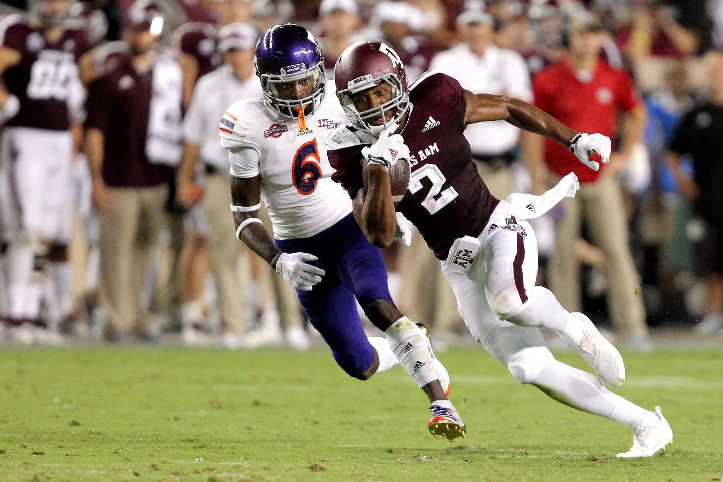 Aggie wide receiver Jhamon Ausbon out following surgery on a broken foot