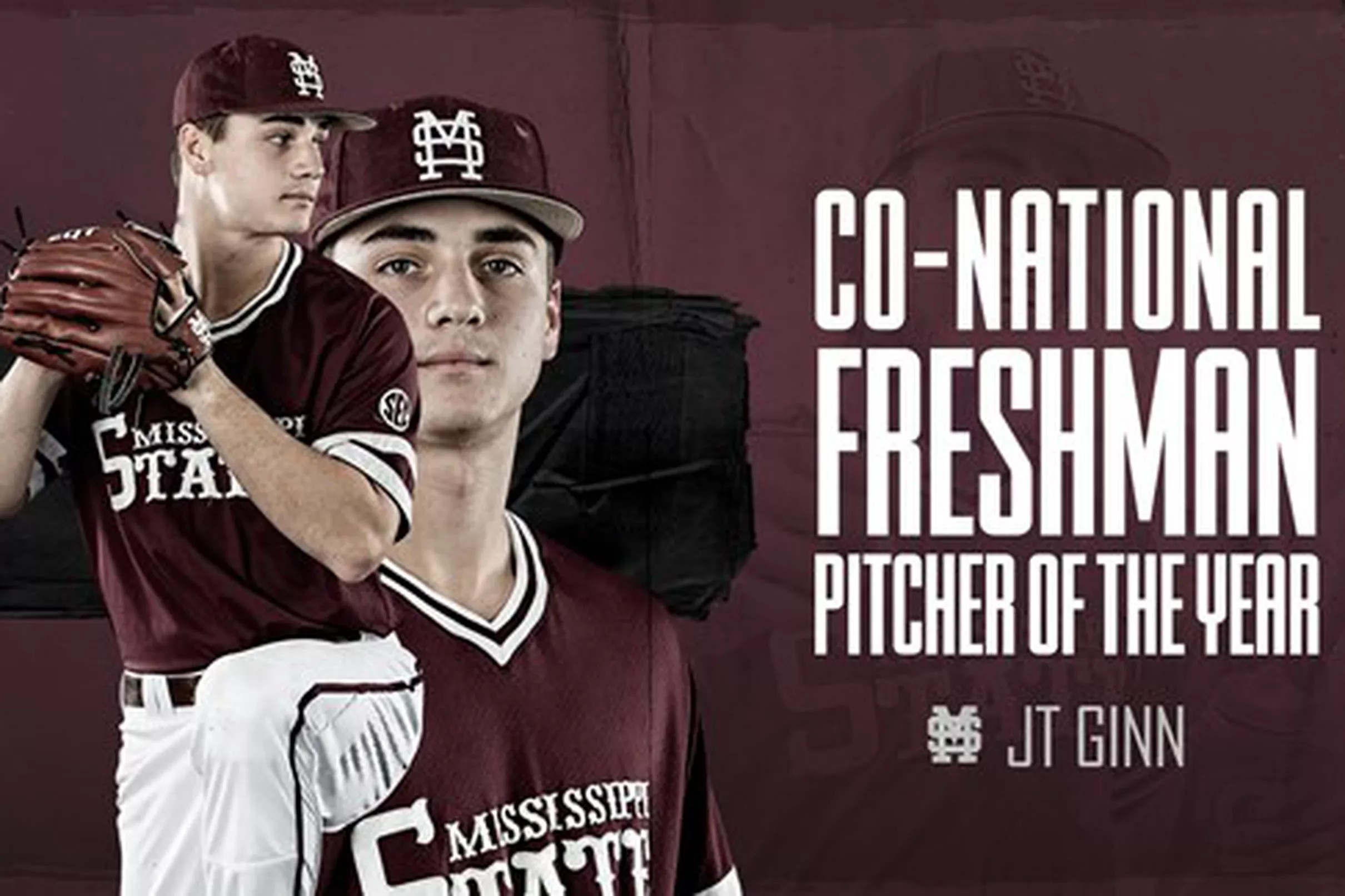 JT Ginn Named Co-National Freshman Pitcher of the Year
