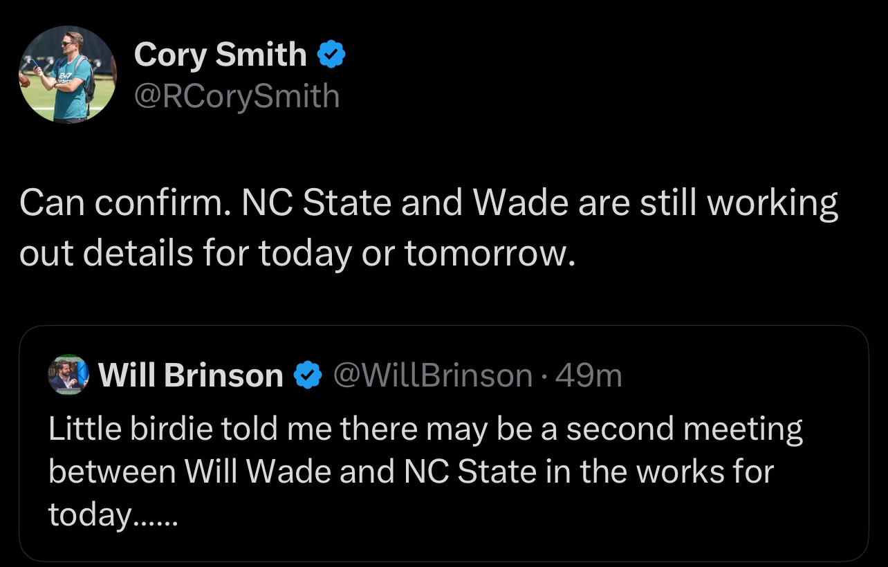 A Meeting with Will Wade in Raleigh in the Works?