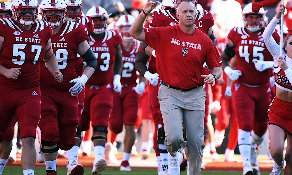 NC State Wearing ALL RED Uniforms & WHITE Helmets vs. ECU