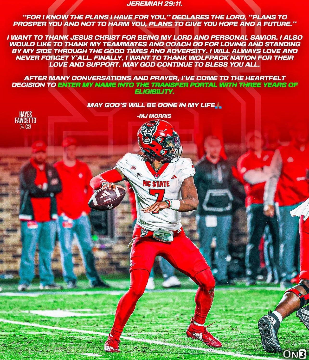 NC State QB MJ Morris Enters Transfer Portal