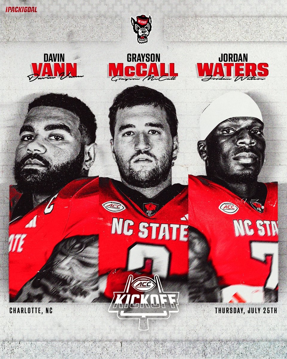 McCall, Vann & Waters Will Represent NC State at the 2024 ACC Kickoff