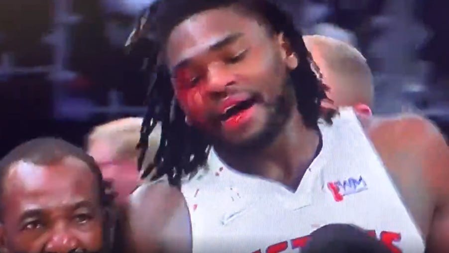 Fight night at LCA! LeBron James ejected for elbow to face of Pistons ...