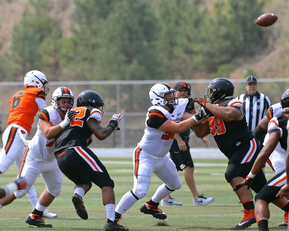 Oregon State football: Conor Blount, Jake Luton divide reps during ...