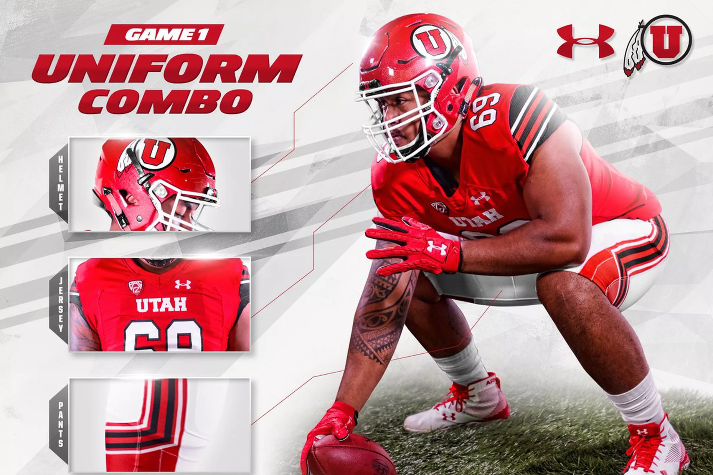 Utah Football Uniform Against North Dakota
