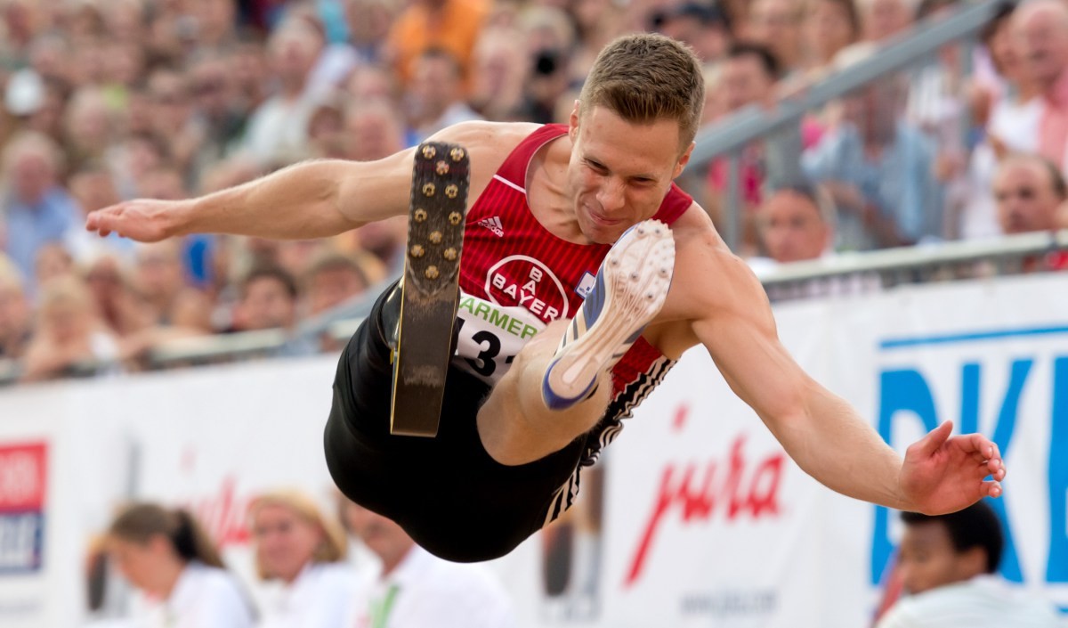 German amputee long jumps farther than 2012 Olympic champion