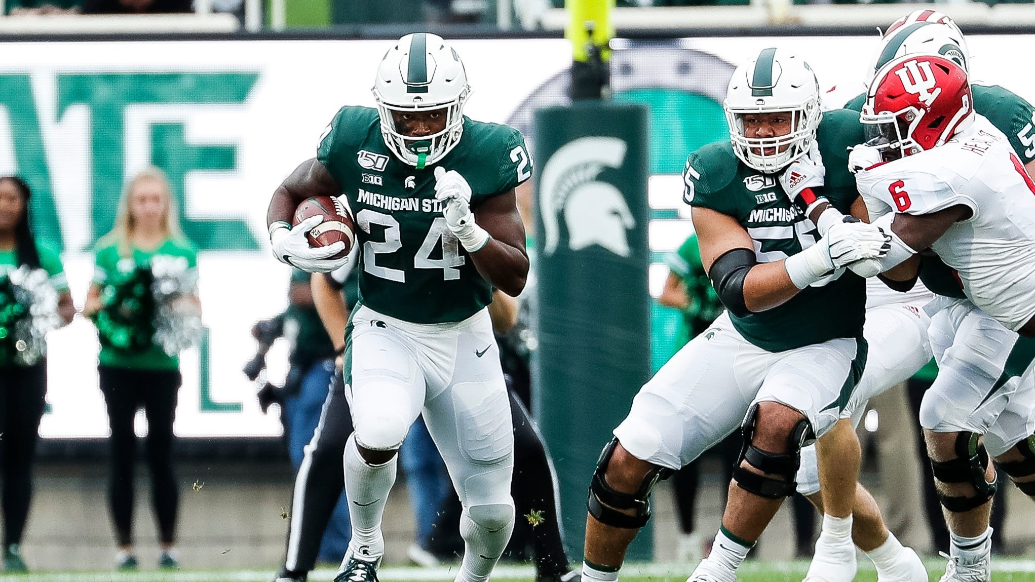 Michigan State football's crowded backfield could see four running ...