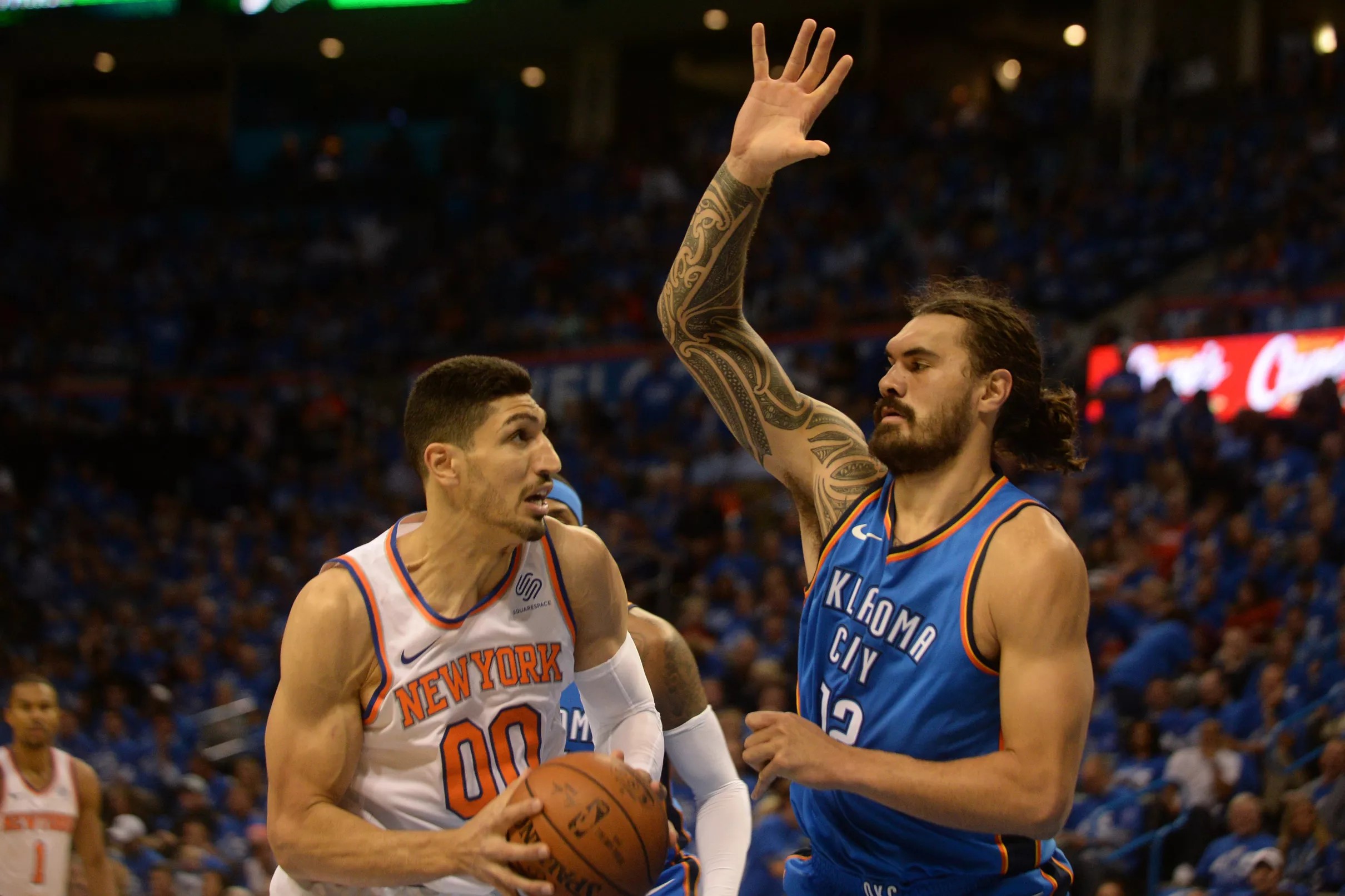 Steven Adams’ communication remains crucial to Thunder’s defensive success