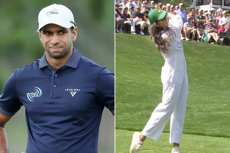 Golfer Aaron Rai's Wife Schools Her Husband with a Perfect Swing at ...