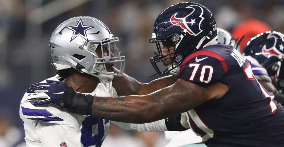 Texans' offensive line shows signs of struggle